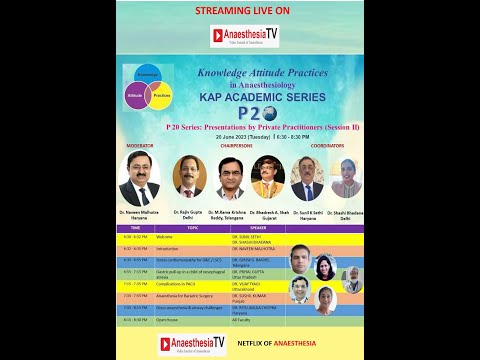 KNOWLEDGE ATTITUDE PRACTICES ( KAP ) IN ANAESTHESIOLOGY Academic Series* Session: P 20 Series II