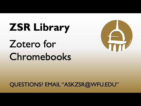 Zotero for Chromebooks
