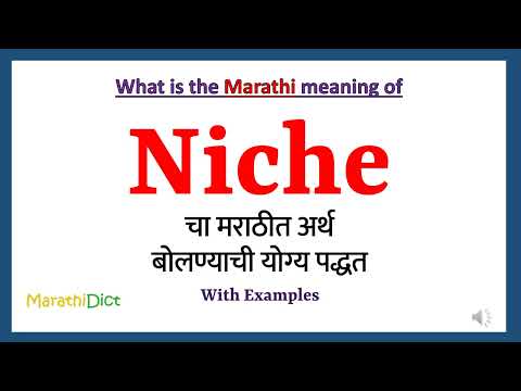Niche Meaning in Marathi | Niche म्हणजे काय | Niche in Marathi Dictionary |