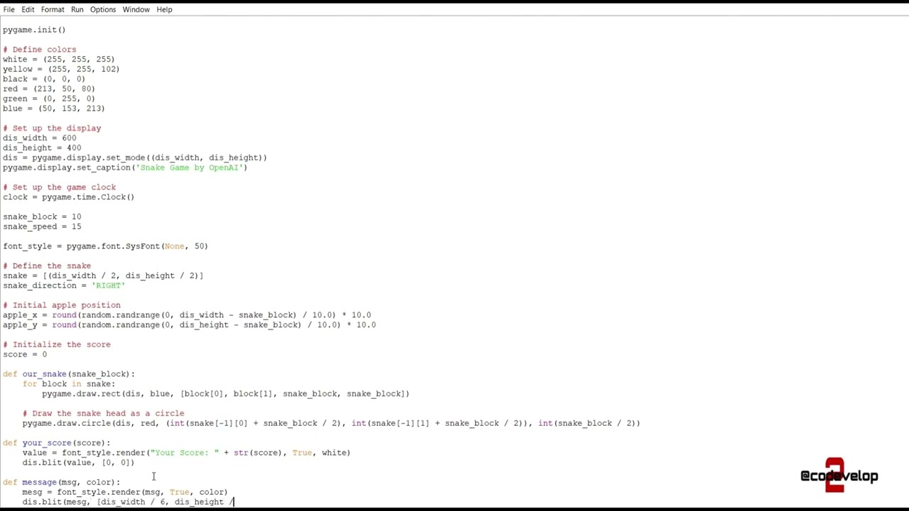 Python Snake Game Tutorial with GUI | Build a Simple Snake Game from Scratch