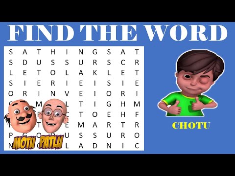 Motu Patlu | Word Game | Word Search | Puzzle | Find the Hidden Words | Word search finder