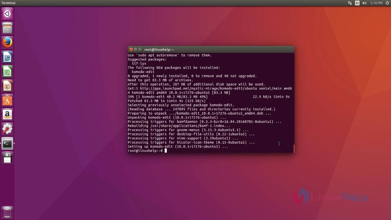 How to install Komodo Edit Code Editor in Ubuntu