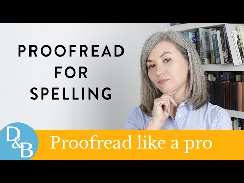 Proofreading for Spelling
