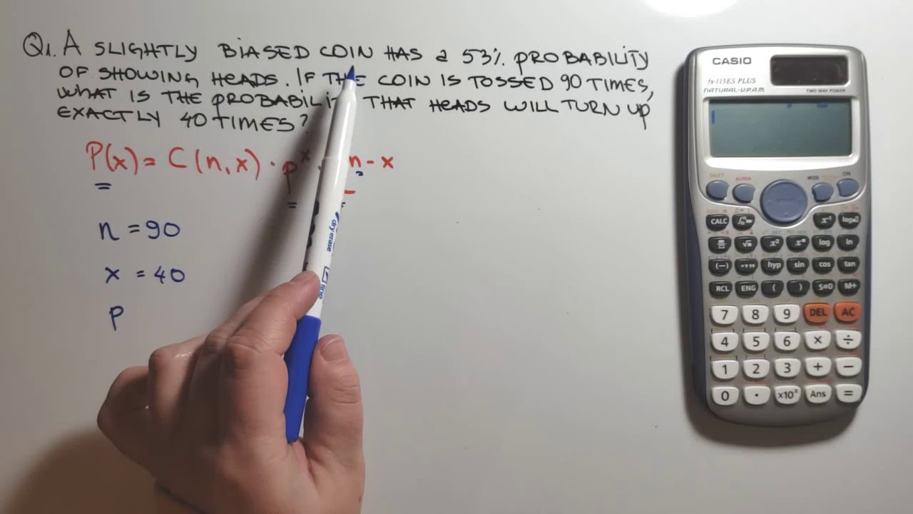 Binomial distribution with Casio FX-115ES PLUS