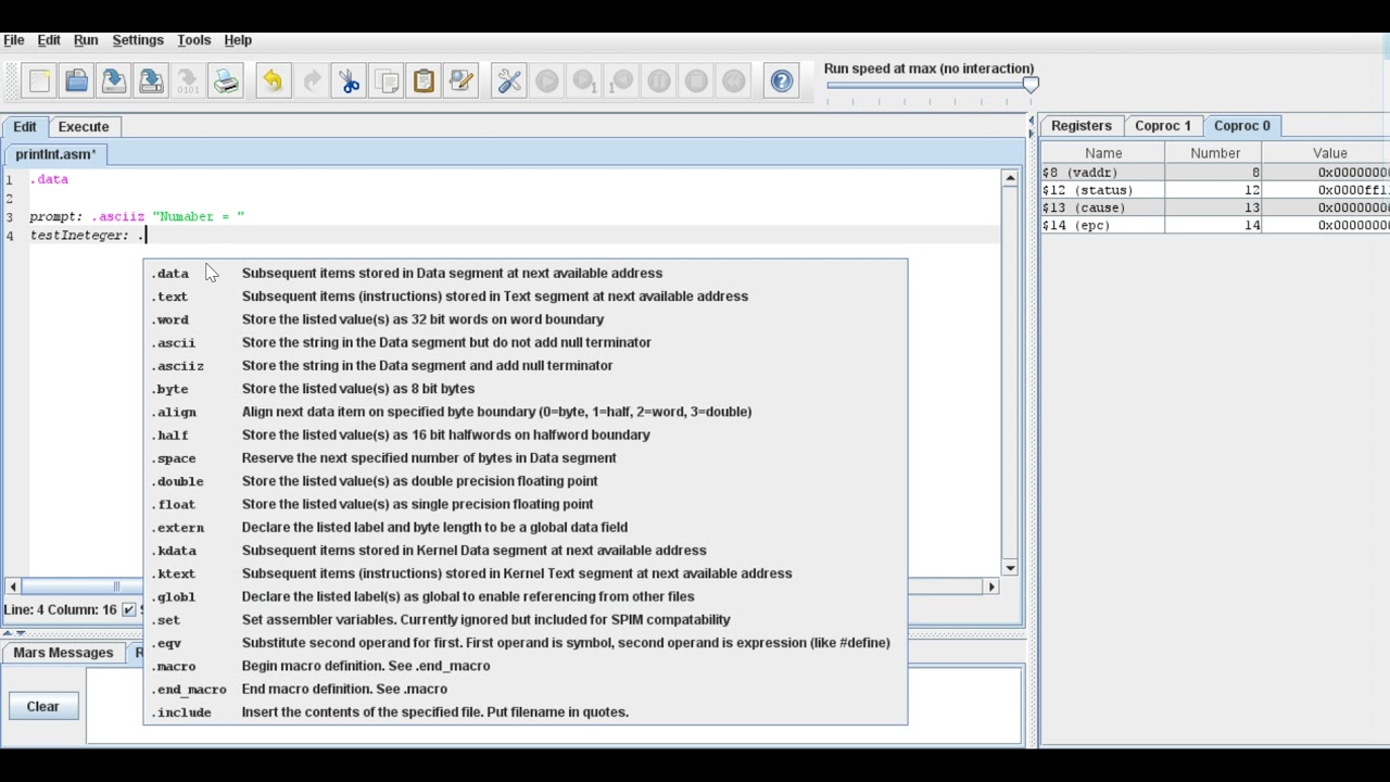 MIPS Tutorial 2 | Input/Output | Printing an Integer