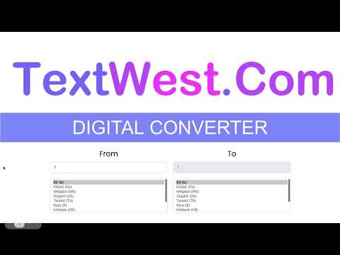 Digital Converter Bit (b) / Kilobit (Kb) / Megabit /Gigabit/Terabit/ Byte / Kilobyte (KB) /MB /GB/TB