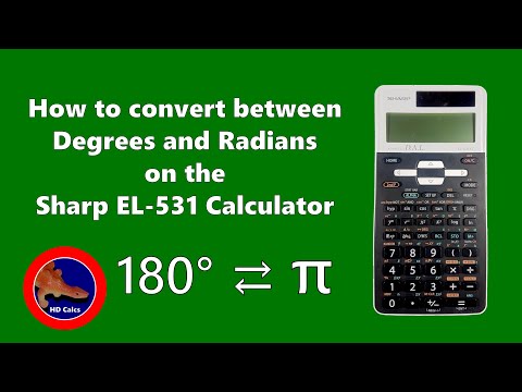 How to convert between Degrees and Radians on the Sharp EL-531 Calculator