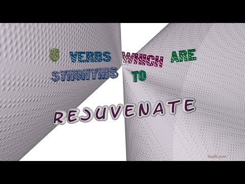rejuvenate - 7 verbs which are synonyms to rejuvenate (sentence examples)