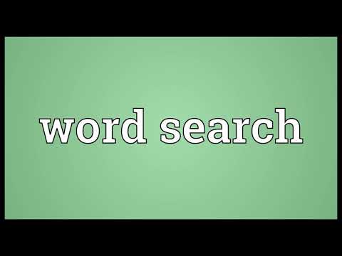 Word search Meaning