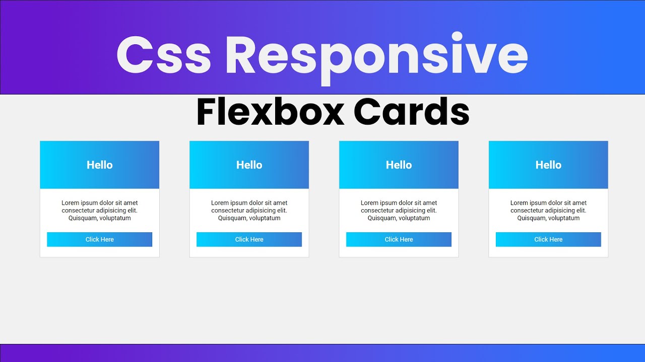 Simple Responsive Flexbox Cards| CC
