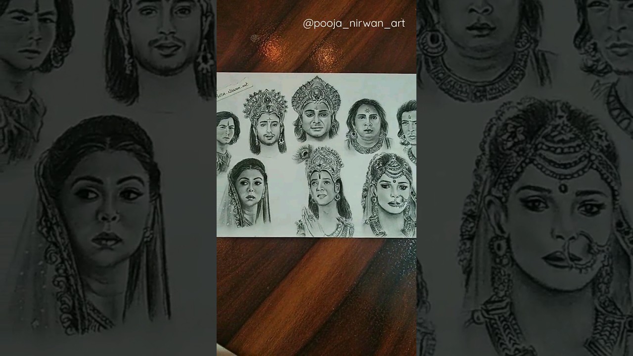 Mahabharat 🙏🏻||pencil sketch||Pandav #sketch #shorts #viralshort #trending#mahabharat #indian#viral