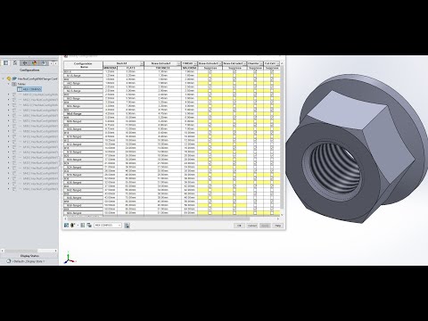 SolidWorks Configuration Tables With Equations
