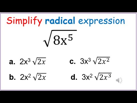 How to simplify square root of 8x to the 5 power #math9 #simpliyingradicals #radicalexpression