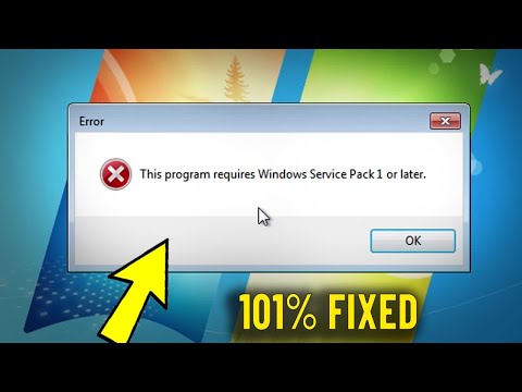 Fix This program requires Windows Service Pack 1 or later Error in Windows 7 - How to install Sp1 ✅