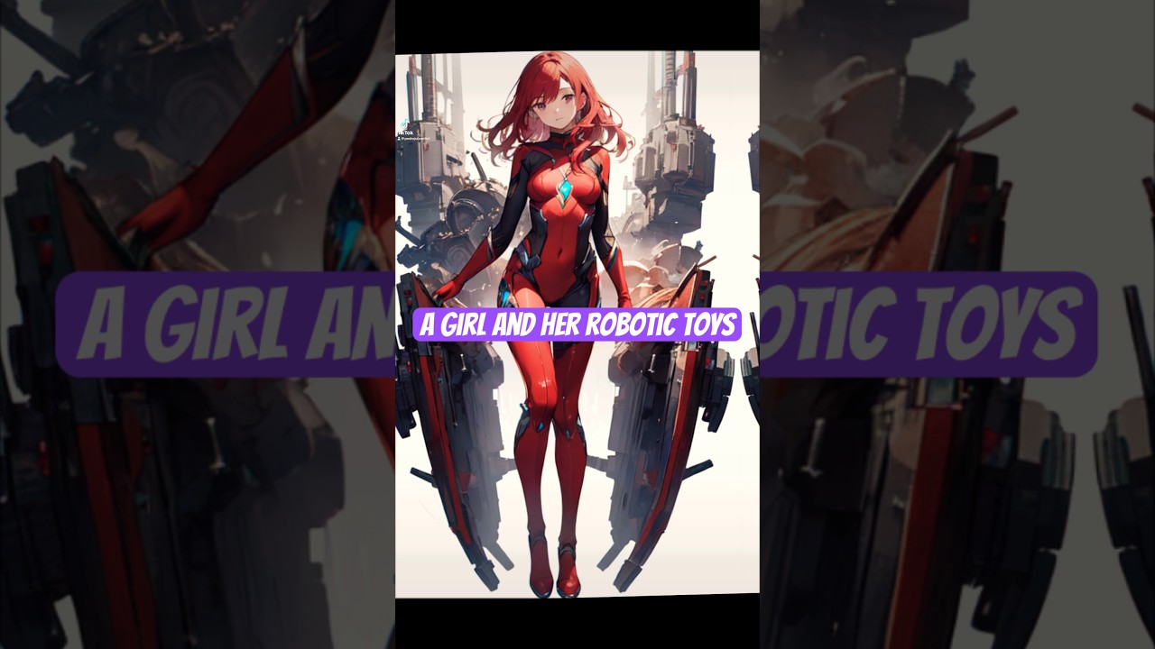A girl with her robots #aiart #animeart #robots
