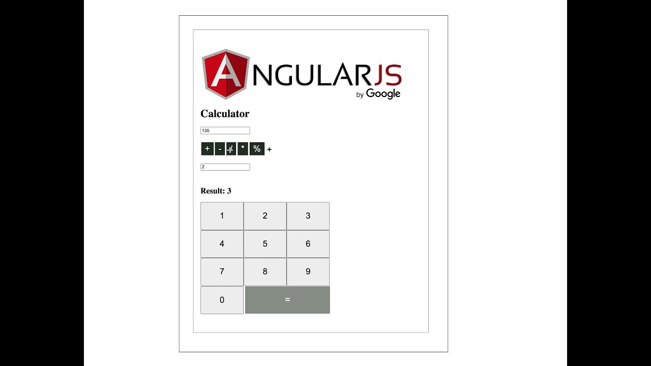 AngularJs Calculator Demo