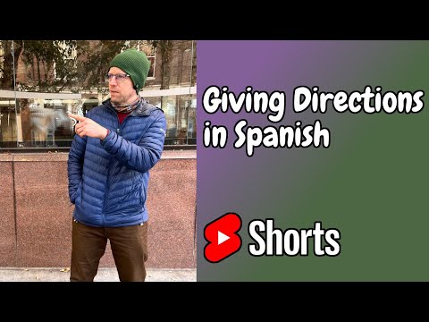 Directions In Spanish: Turn left, Go Straight, Cross The Street... #shorts