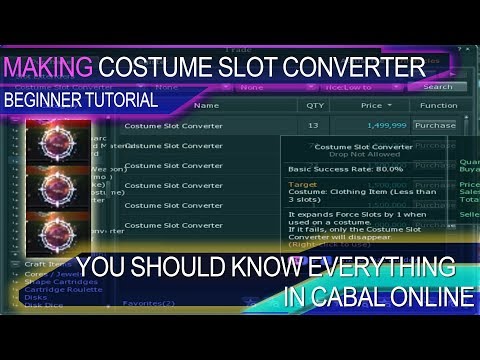Steam Community :: Video :: Cabal Online - Making Costume Slot ...
