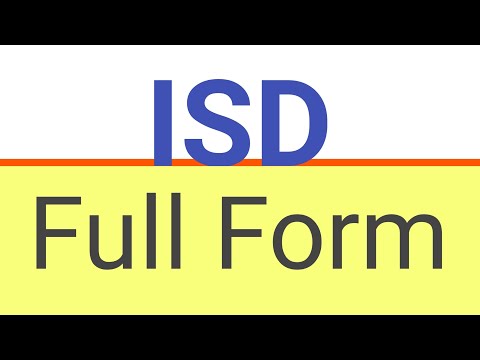 ISD Full Form | What is the full form of ISD | ISD ka Full Form
