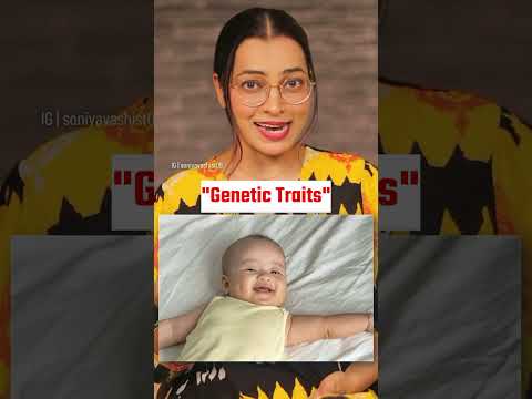 Genetic traits inherited from mother and father. #shorts