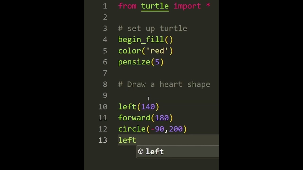 Create Heart Animation Using Python #python#animation#Art#Coding