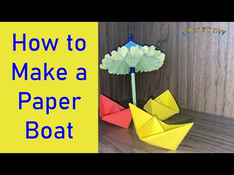 How to Make a Paper Boat: 10 Steps (with video 15 minutes) - LINH FE DIY