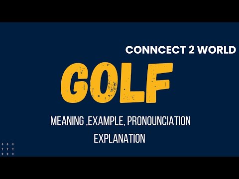What Does golf Means || Meanings And Definitions With golf in ENGLISH