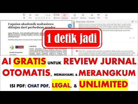 Review Jurnal Sekejap Menggunakan AI Gratis dan Tanpa Batasan Dokumen - 1 DETIK LANGSUNG JADI