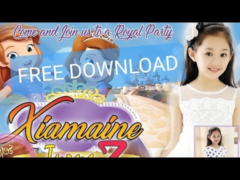 Free Editable Seventh Birthday Design Sofia the First Birthday Themes