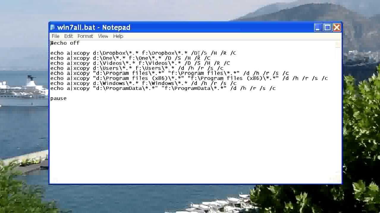 XCOPY for Incremental Backup