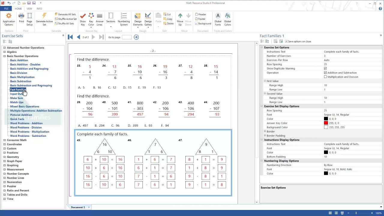 Math Resource Studio 6 (Short): Basic Number Operations