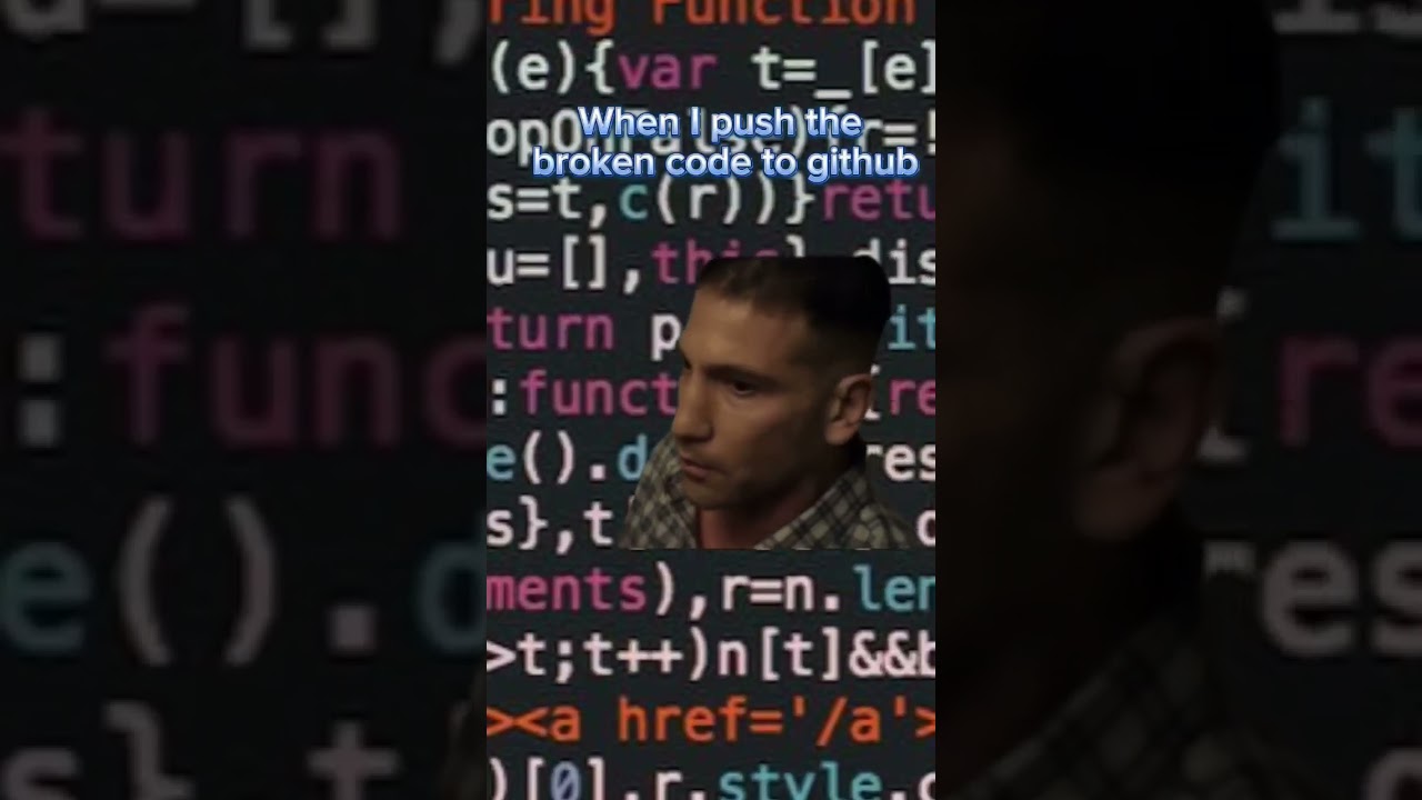 When I git push the broken code to github #codingmeme #softwareengineer #webdeveloper