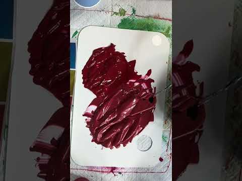 Mixing Deep Red Acrylic Colors #fluidart #acrylicpainting #abstractfluidart