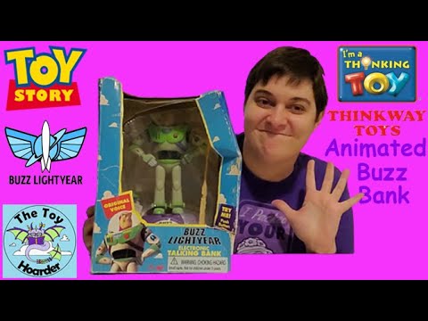 1995 Toy Story Buzz Lightyear Electronic Talking Bank Unboxing & Review