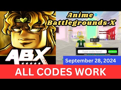 *All Codes Work* Anime Battlegrounds X ROBLOX, September 28, 2024