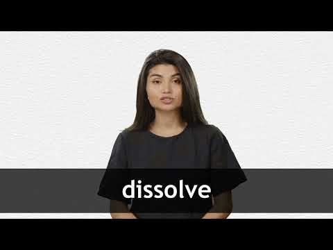 DISSOLVE definition and meaning | Collins English Dictionary