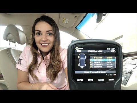Retrieve sensor ID's from vehicle ECU using the 92-1551 NAPA TPMS Tool
