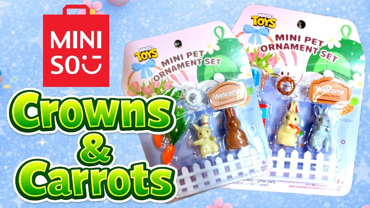 Perfect Timing! | Mini Pet Ornament Set - Bunny Squad | Miniso Toys #miniso