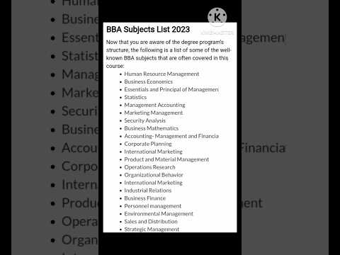 Bba Subjects List l Bba Syllabus l bba Subjects list 2023 l Bba Subjects #viral #trending #shorts