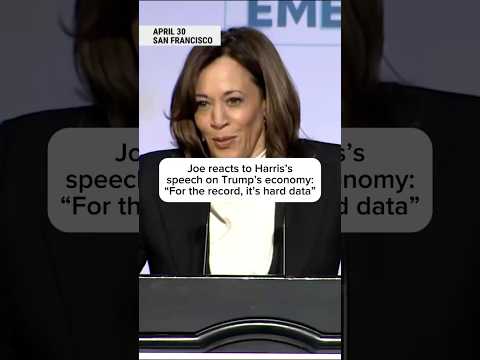 Joe reacts to Harris's speech on Trump's economy: 'For the record, it's hard data'