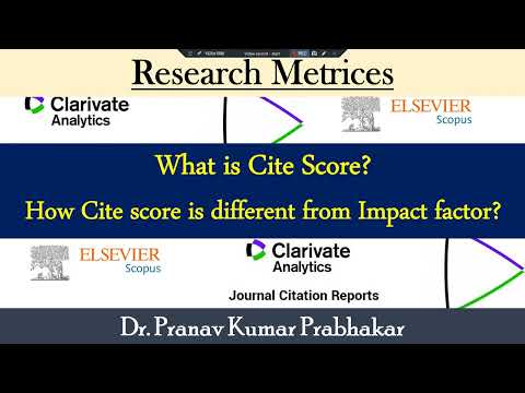 What is Cite Score How Cite score is different from Impact factor #ResearchMetrics