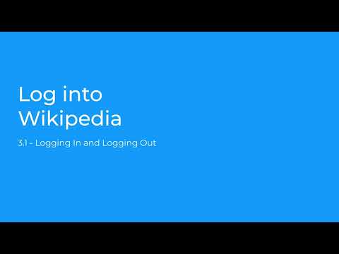 Introducing Wikipedia - Logging in