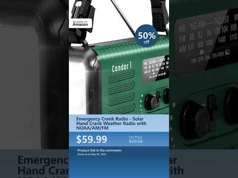 Emergency Crank Radio - Solar Hand Crank Weather Radio with NOAA/AM/FM