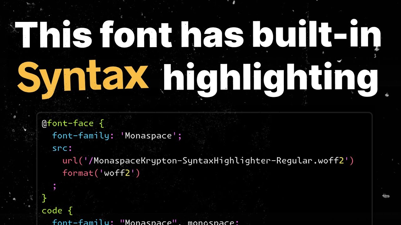 This Font Has Built-in Syntax Highlighting