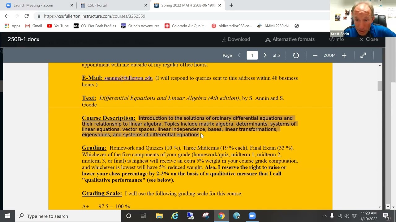 Math 250B Syllabus Video - Spring 2022