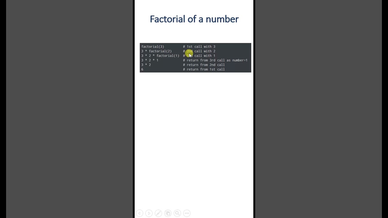 #104- Program for Factorial [Part-4] in python | Python Tutorial | Praveen Kumar