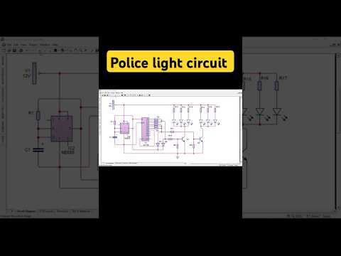 LED Flickering Police Light circuit | Police light circuit using 555 and 4017 #shorts #shortsfeed