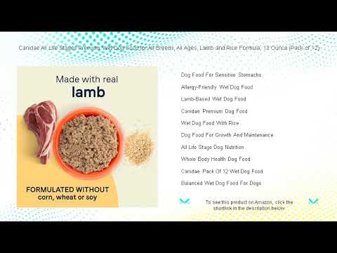 Canidae All Life Stages Premium Wet Dog Food for All Breeds, All Ages, Lamb and Rice Formula, 13 Oun