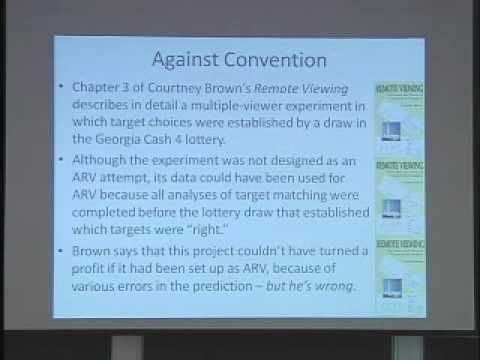SSE Talks - Remote Viewing the Lottery (Analysis) - York Dobyns - 1/3